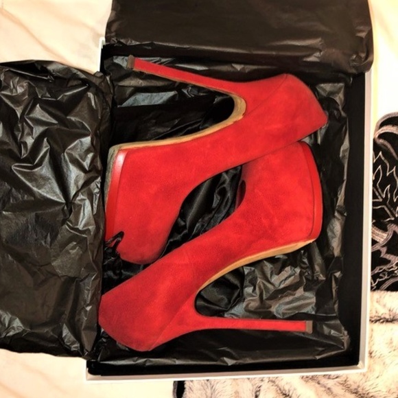 Yves Saint Laurent | Shoes | Ysl Tribtoo 5 Pumps Poppy Red | Poshmark